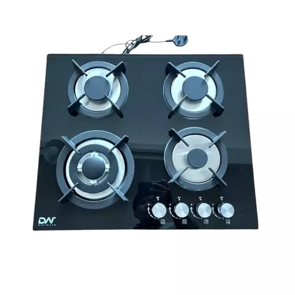 Digi Wave Hob 4 Gas Burner with Auto Ignition 60x60x 8MM Tempered Glass ...